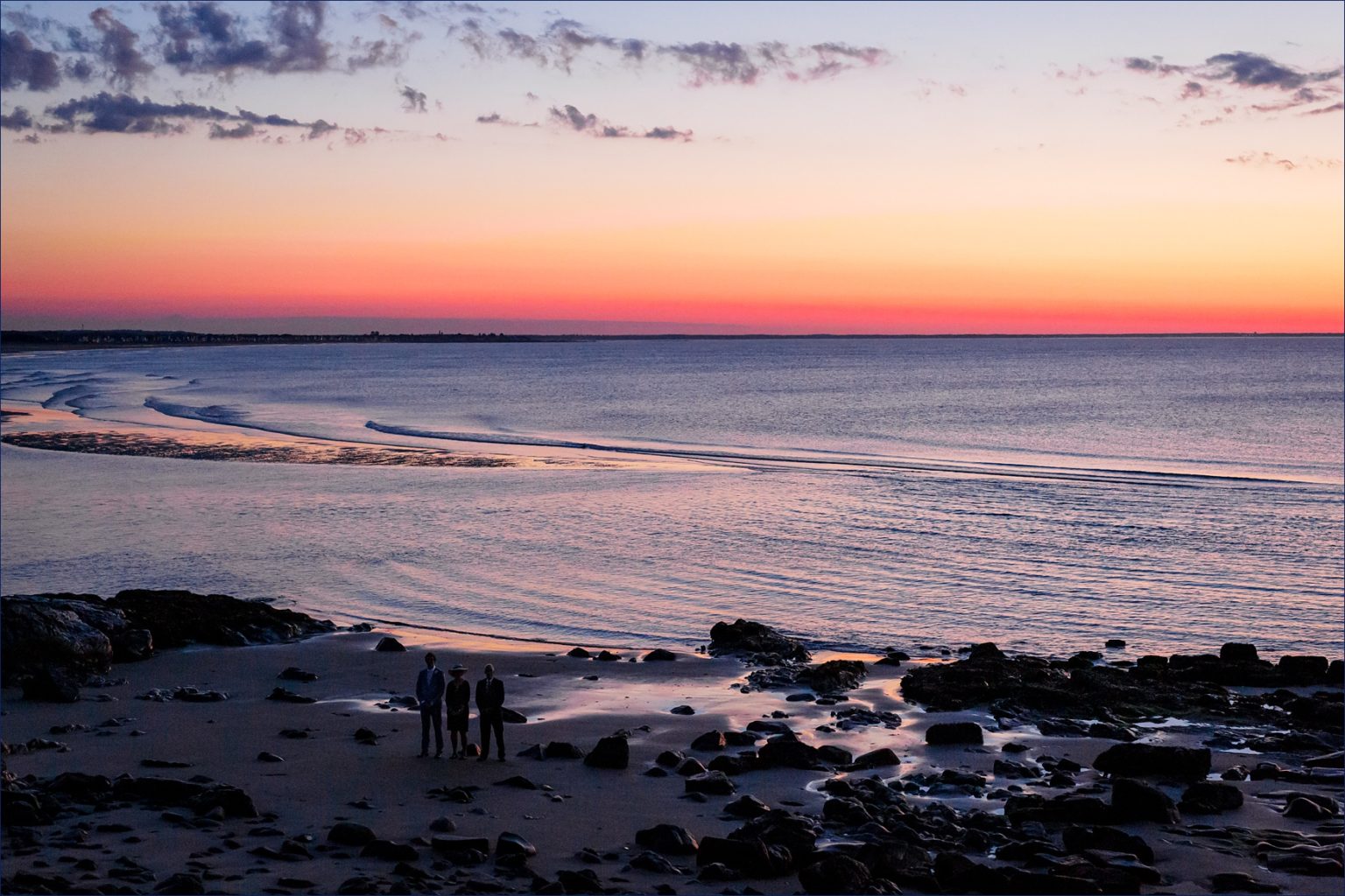 Sunrise Marginal Way Elopement in Ogunquit Maine for Helen & Christian
